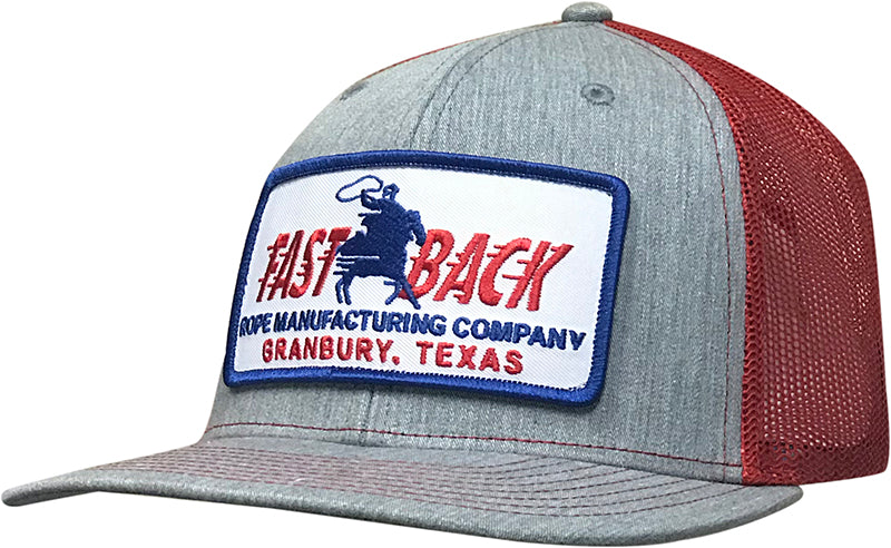 Fast Back Ropes - Grey/Red Retro Cap – The Cowboy's Closet
