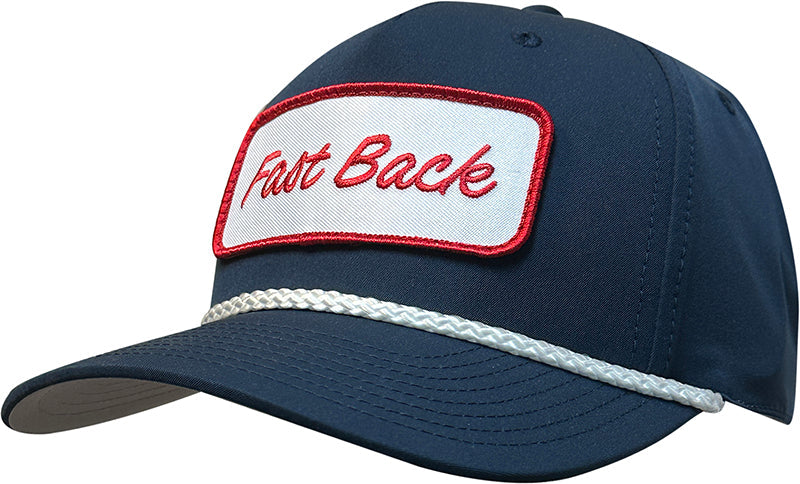 Fast Back Ropes - Navy Patch Cap With White Rope – The Cowboy's Closet