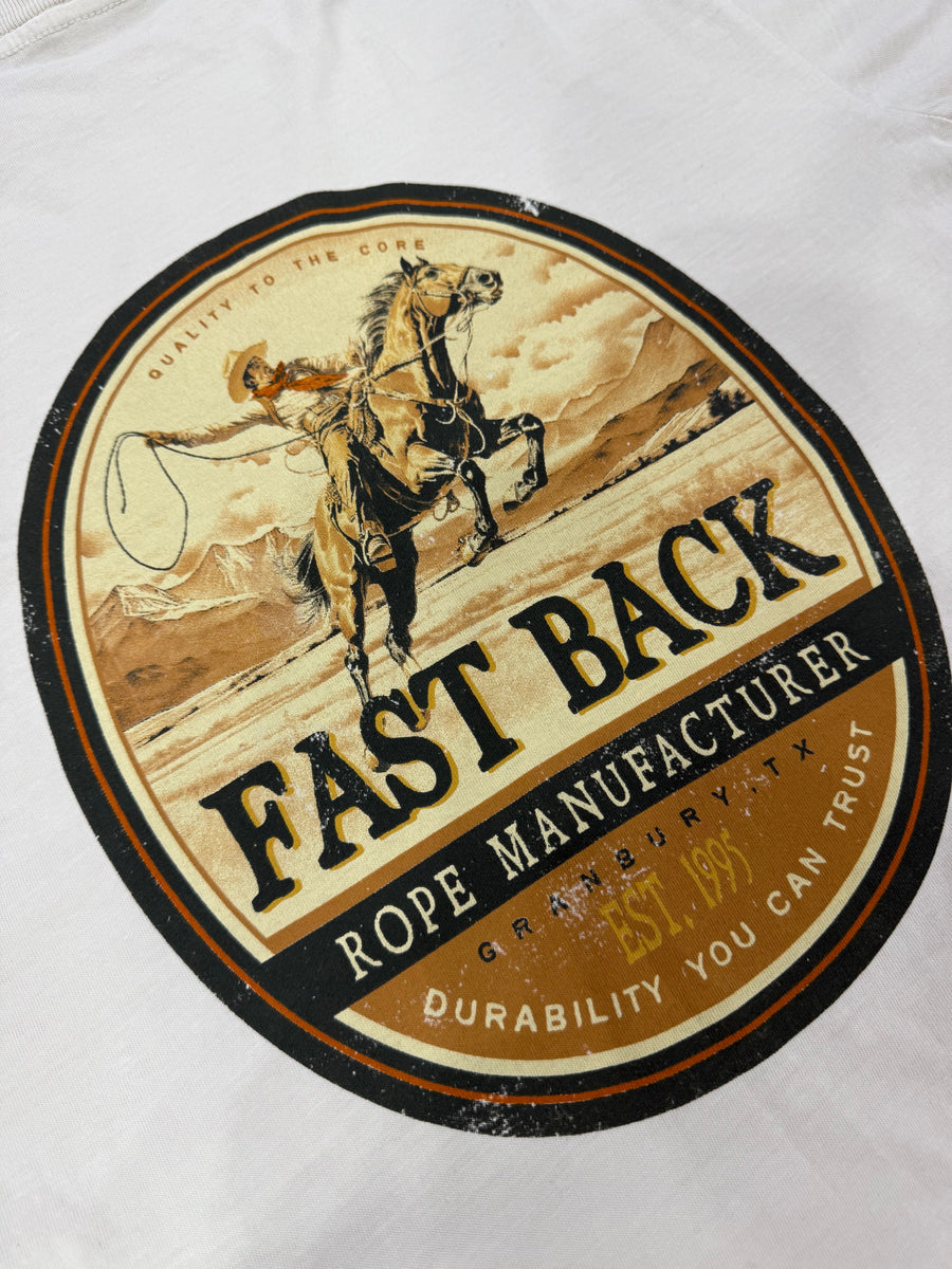 Fast Back Ropes - Cowboy Tee (Tan) – The Cowboy's Closet