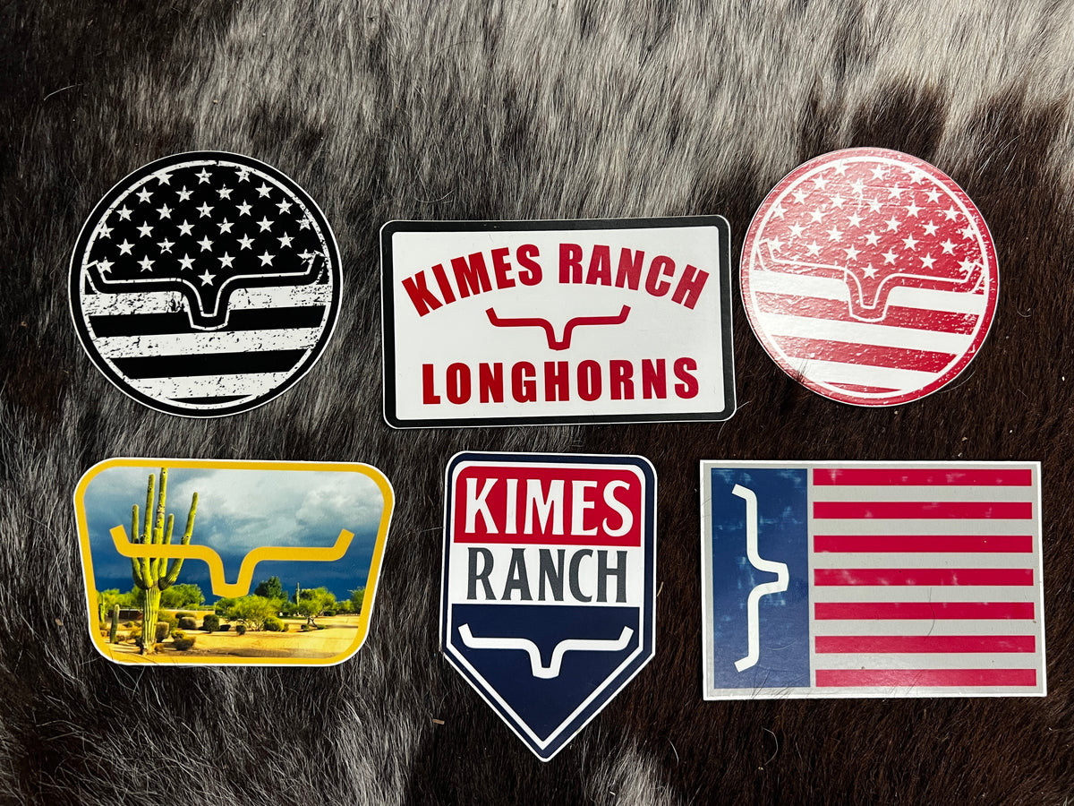 Kimes Ranch Sticker 6 Pack (1) – The Cowboy's Closet