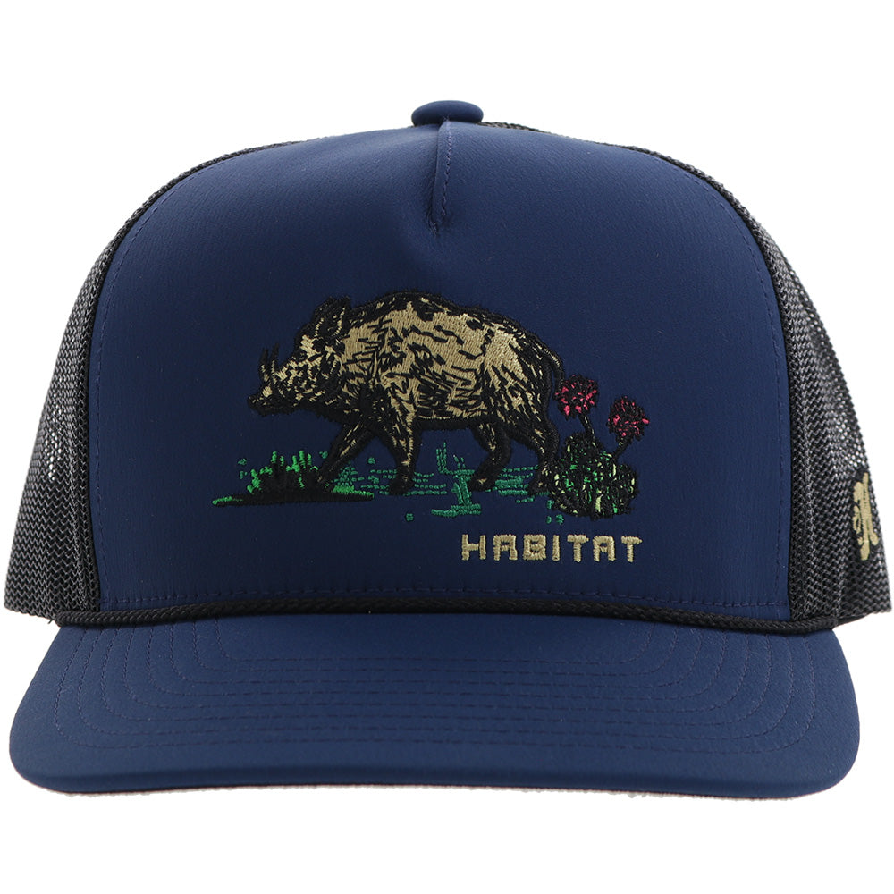 Hooey Habitat Cap - Navy/Black Mesh – The Cowboy's Closet