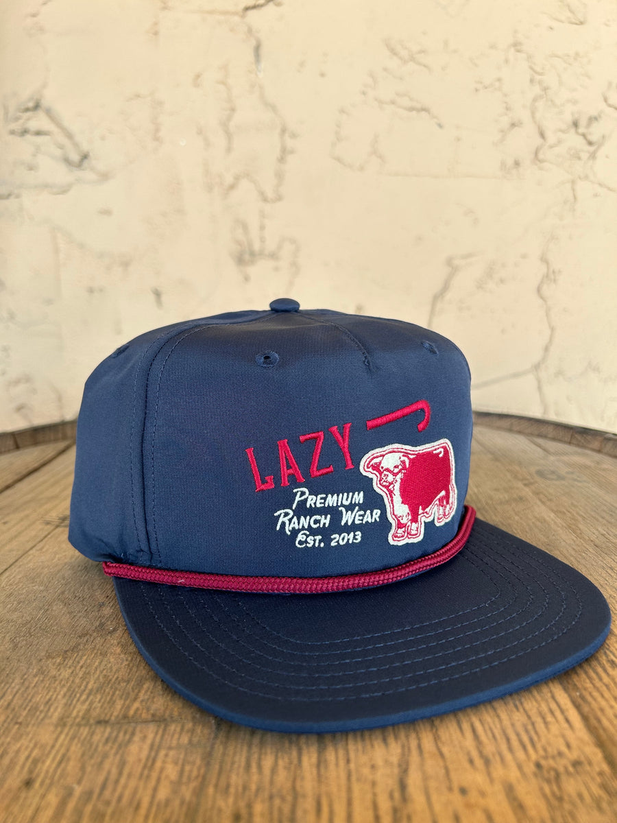 Lazy J Ranch Wear Cap - Navy Premium Ranch Rope – The Cowboy's Closet