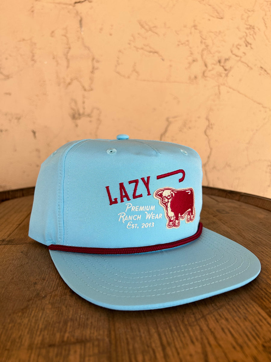 Lazy J Ranch Wear Cap - Carolina Blue Premium Ranch Rope – The Cowboy's ...