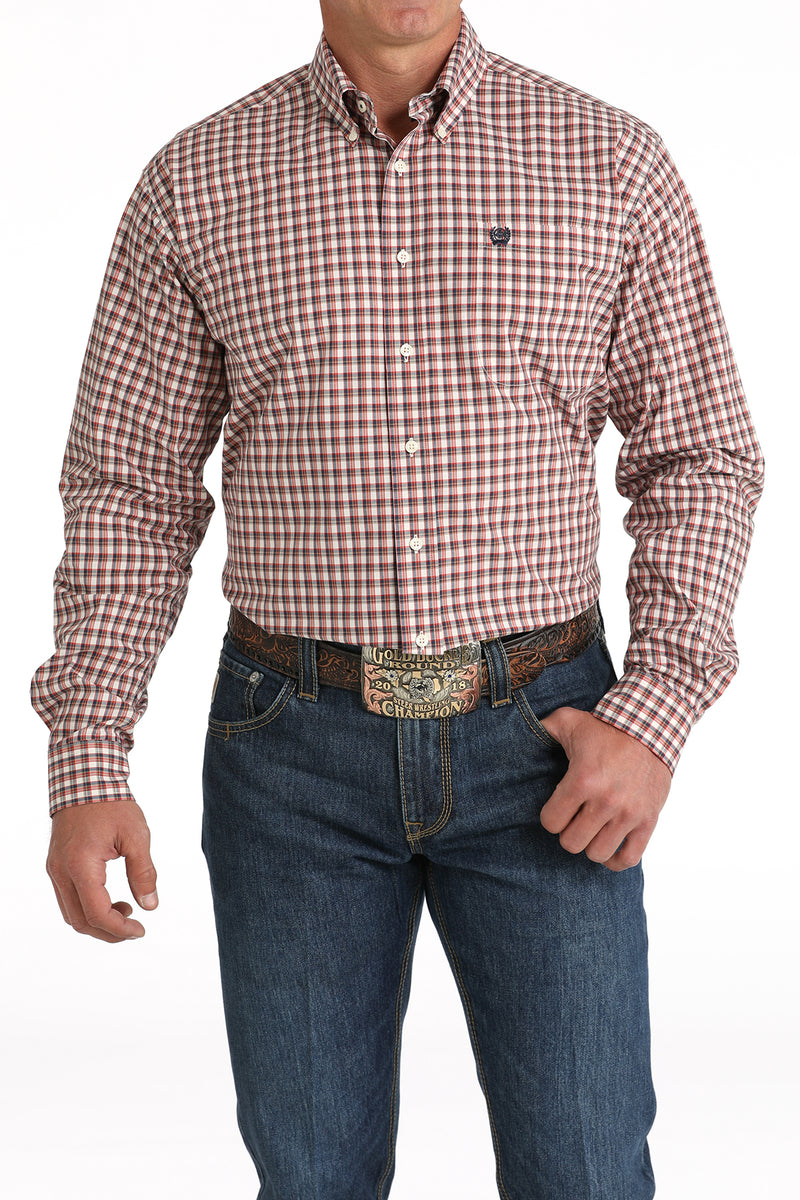 Cinch Men's Western Shirt - Red Check – The Cowboy's Closet