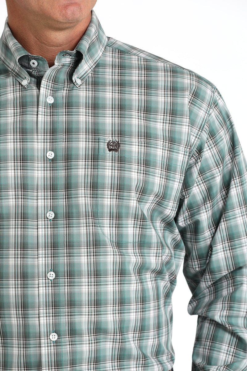 Cinch Men's Western Shirt - Emerald Plaid – The Cowboy's Closet
