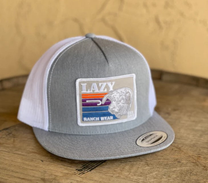 Lazy J Ranch Wear Cap - Sunset Bull Grey – The Cowboy's Closet