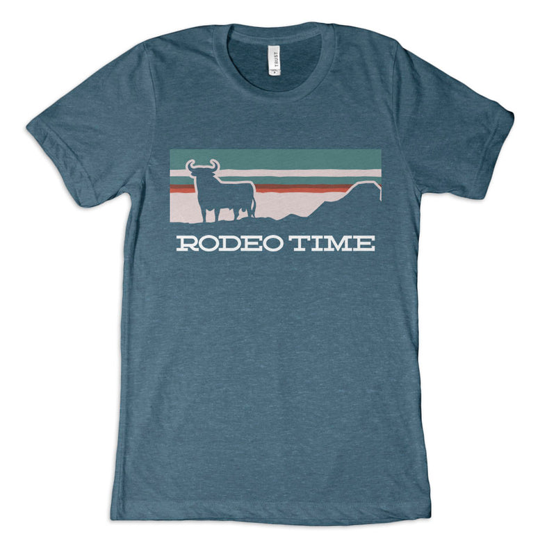 Dale Brisby - Sunset Rodeo Time Tee Teal – The Cowboy's Closet